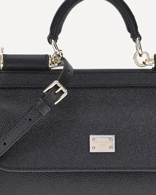 Dolce & Gabbana Sicily Small Leather Handbag - Black