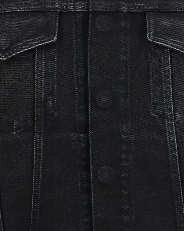 Gucci Denim Jacket With Gg Jacquard And Web Detail - Blue