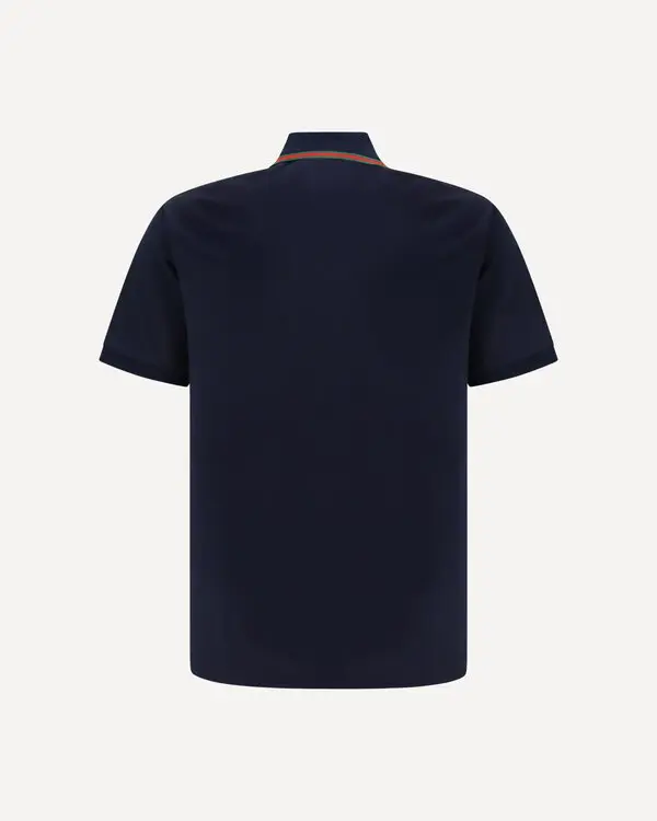 Gucci Cotton Piqué Jerey Polo Hirt - Blue
