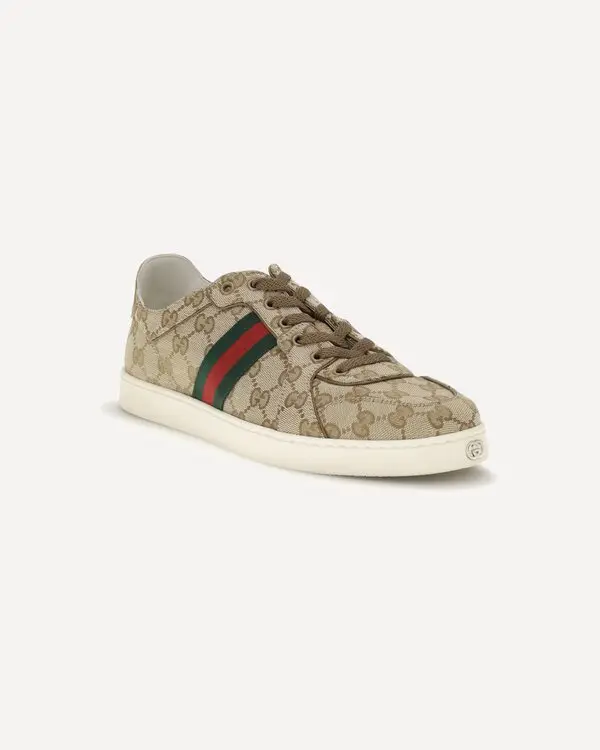 Gucci Stretch Gg Fabric Sneakers - Beige