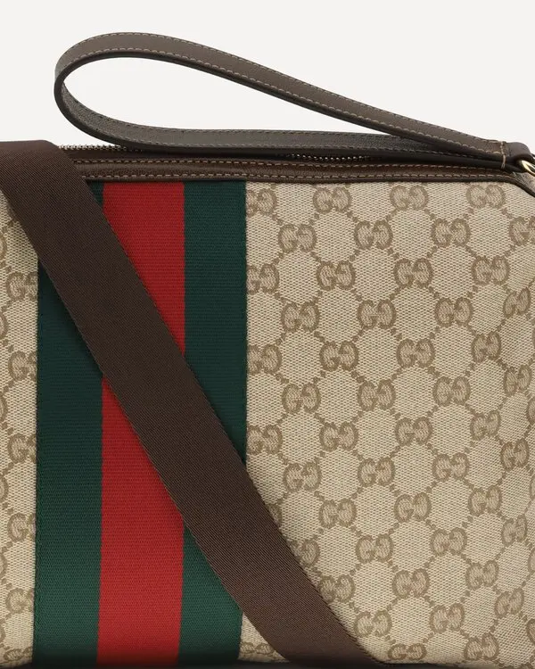 Gucci Medium Gg Shoulder Bag With Web Stripe