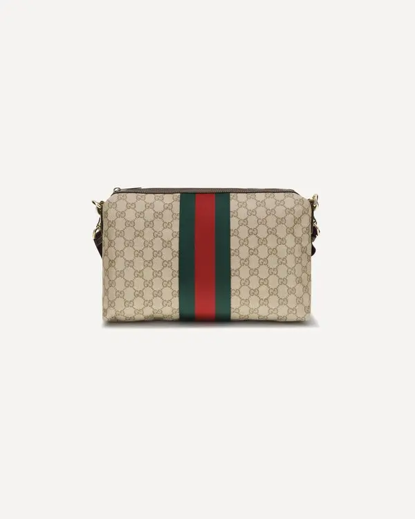 Gucci Medium Gg Shoulder Bag With Web Stripe