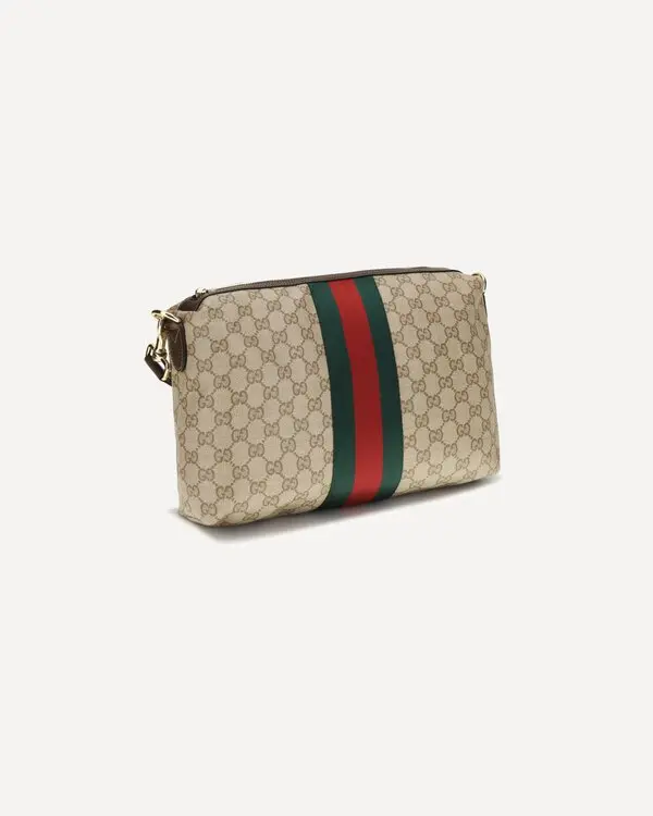 Gucci Medium Gg Shoulder Bag With Web Stripe
