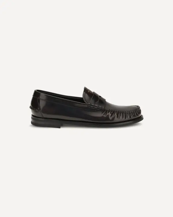 Prada Brushed Leather Loafers