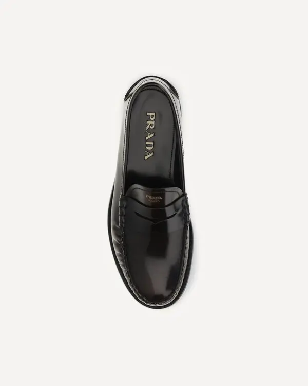 Prada Brushed Leather Loafers