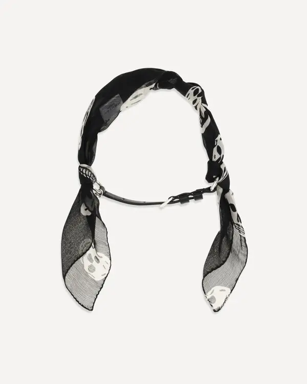 Alexander McQueen Double-wrap Skull Scarf Bracelet - Black