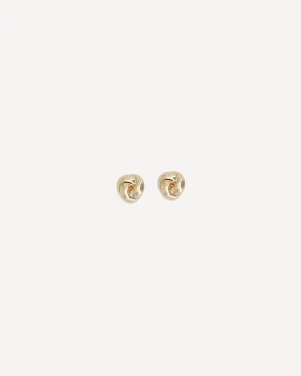 SELF-PORTRAIT Small Drop Knot Earrings - Gold