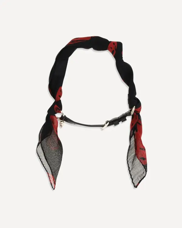 Alexander McQueen Double-wrap Skull Scarf Bracelet - Black
