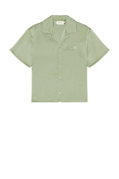 HONOR THE GIFT Satin Chest Logo Camp Collar Shirt