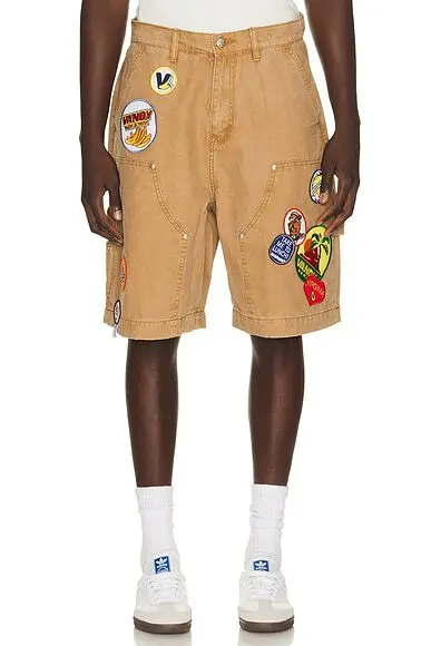 VANDYTHEPINK Patched Canvas Shorts