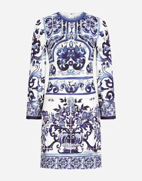 Dolce & Gabbana Majolica-print Organzine Dress - Multicolor
