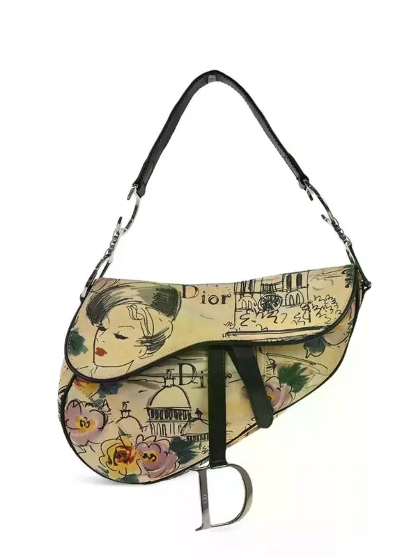 Dior 2005 John Galliano Saddle Handbag - Neutrals