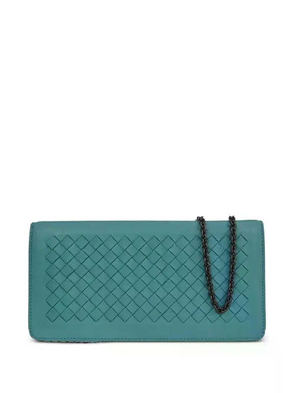 Bottega Veneta Intrecciato Woc Shoulder Bag - Blue