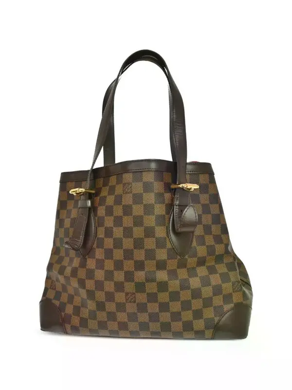 LOUIS VUITTON Damier Ebene Hampstead Mm Tote Bag - Brown