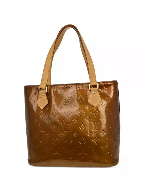 LOUIS VUITTON Monogram Vernis Houston Tote Bag - Brown