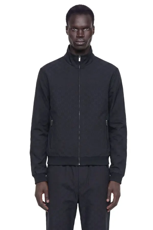 Gucci Gg Nylon Jersey Track Jacket - Blue