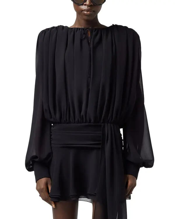 Giuseppe Di Morabito Blouson Silk Mini Dress