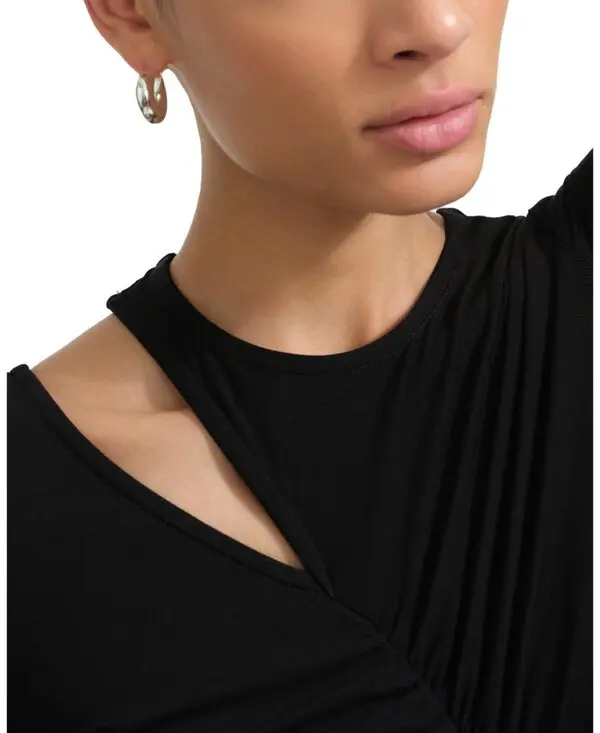 MARCELLA Paz Top With Asymmetrical Neckline And Ruched Detailing