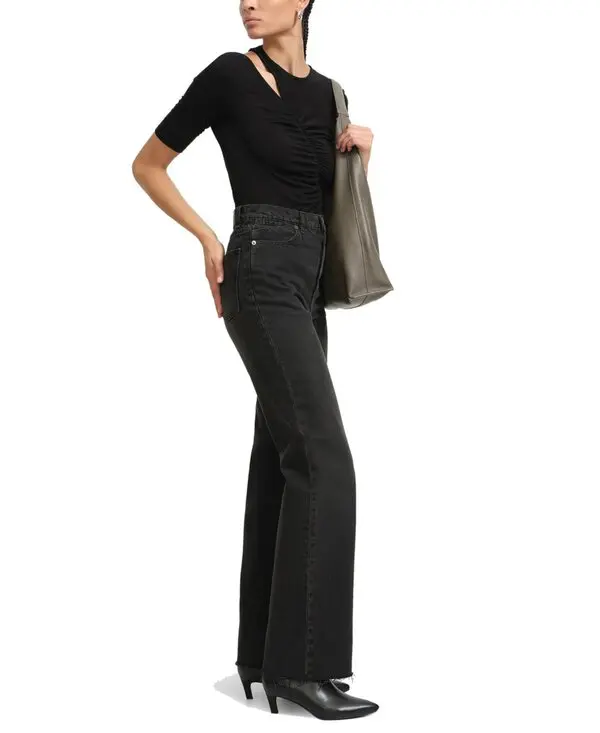 MARCELLA Paz Top With Asymmetrical Neckline And Ruched Detailing