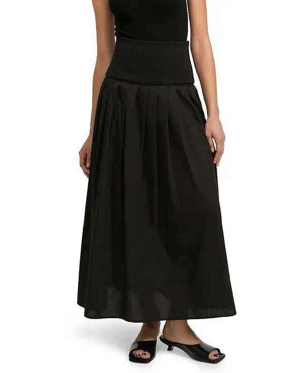 MARCELLA Kenmare Pleated Maxi Skirt - Black
