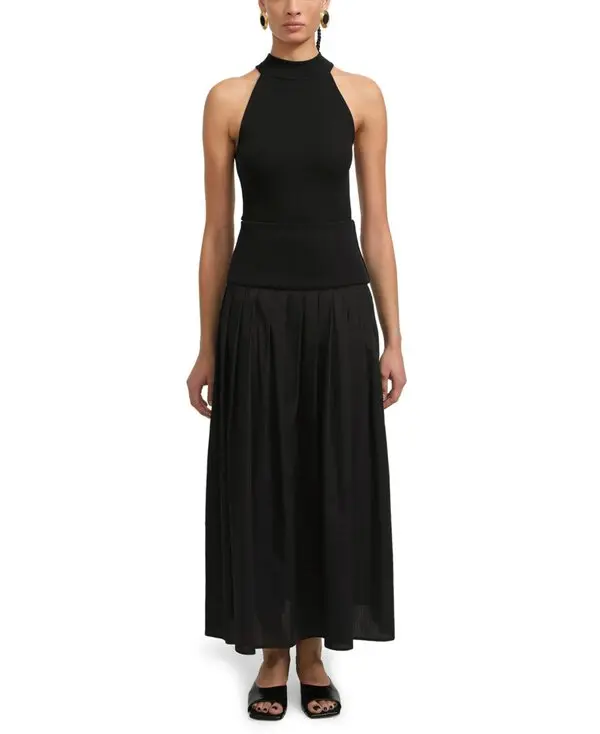 MARCELLA Kenmare Pleated Maxi Skirt - Black