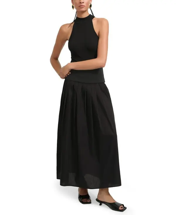 MARCELLA Kenmare Pleated Maxi Skirt - Black