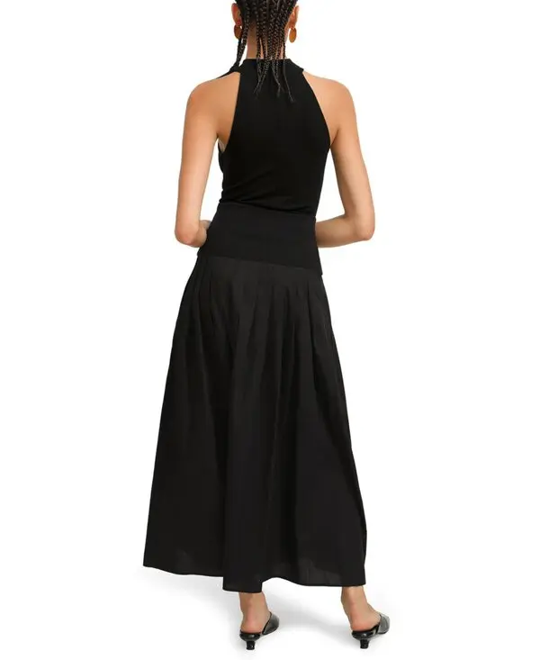 MARCELLA Kenmare Pleated Maxi Skirt - Black