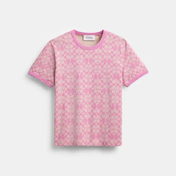 COACH X Brain Dead Signature Ringer T-shirt - Fuschia