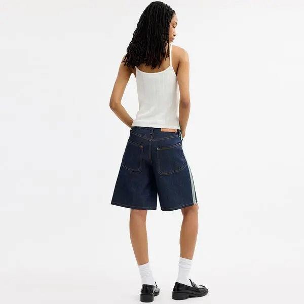 COACH X Brain Dead Recycled Cotton Denim Skater Shorts