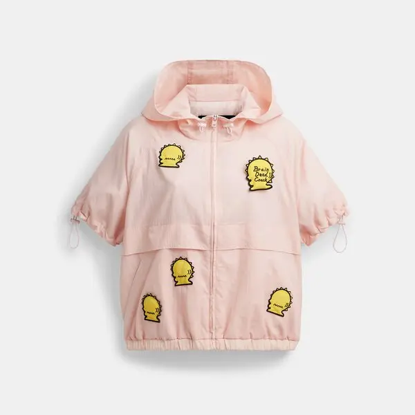 COACH X Brain Dead Short Sleeve Windbreaker - Light Pink