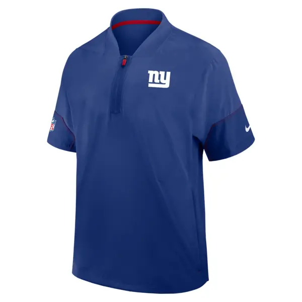 Nike New York Giants Nfl Short Sleeve Hooded Jacket - Blue