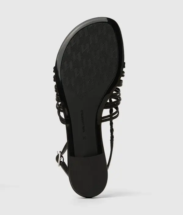 Karl Lagerfeld Alisso Ii Woven Leather Slingbacks