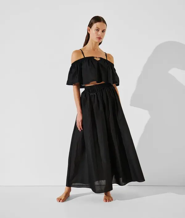 Karl Lagerfeld K/signature Beach Maxi Skirt - Black