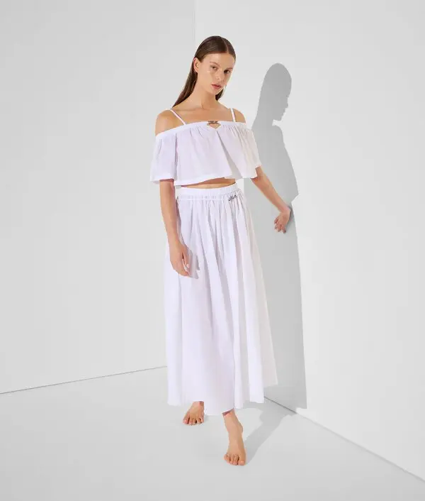Karl Lagerfeld K/signature Beach Maxi Skirt - White