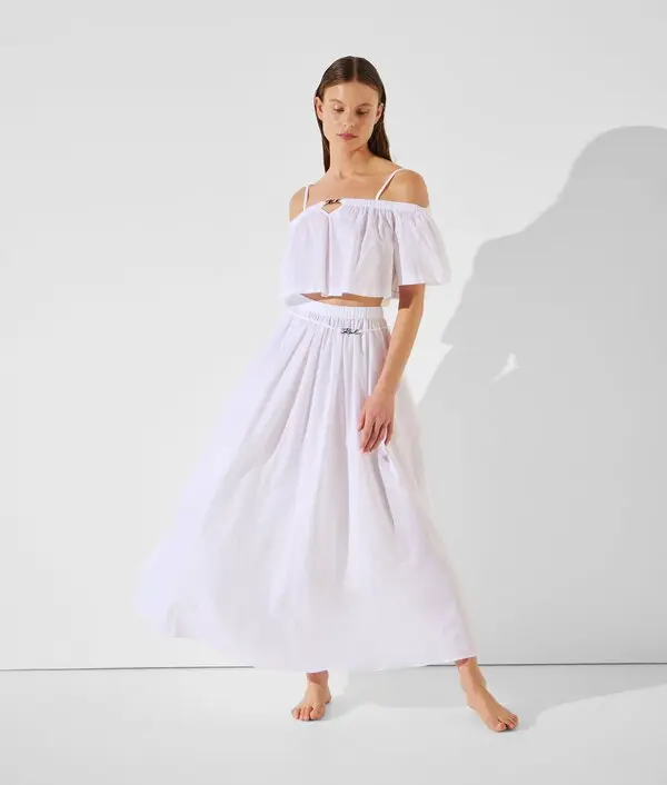Karl Lagerfeld K/signature Beach Maxi Skirt - White