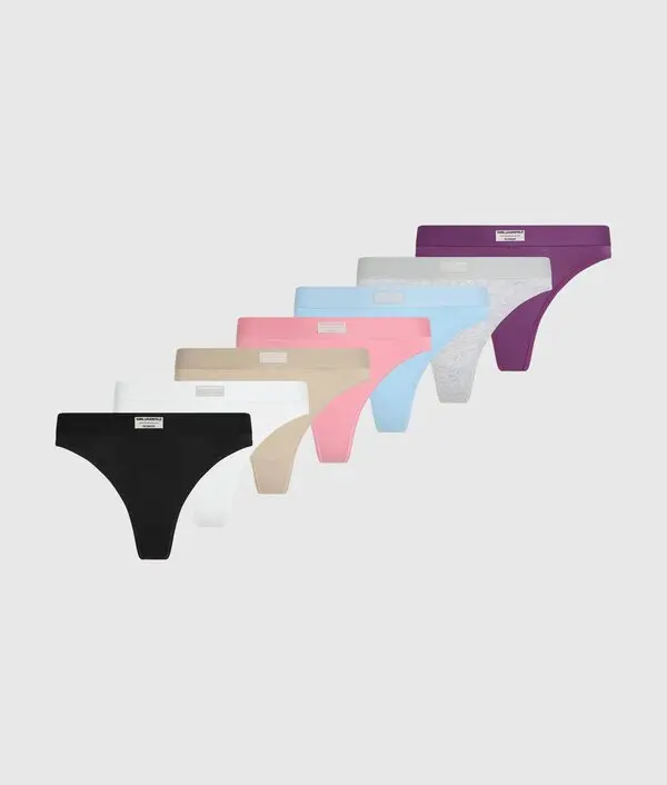 Karl Lagerfeld Days Of The Week Thongs – 7-pack - Multicolor