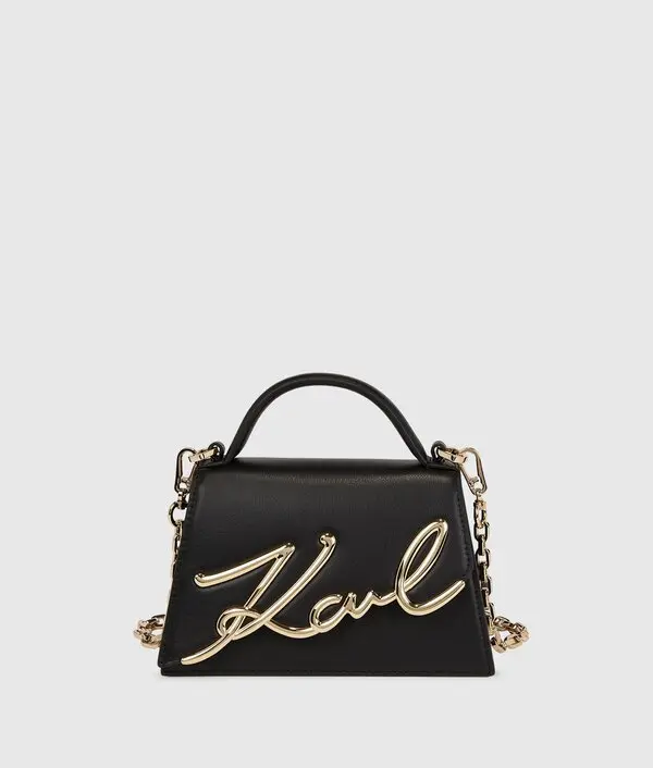 Karl Lagerfeld K/signature Small Crossbody Bag - Black/gold