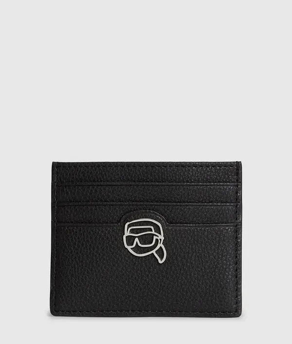 Karl Lagerfeld Ikon Pebble Cardholder - Black