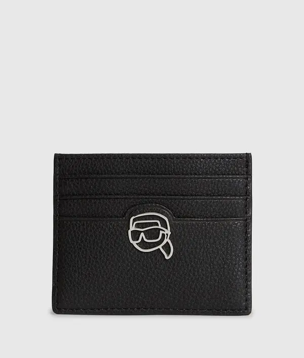 Karl Lagerfeld Ikon Pebble Cardholder - Black