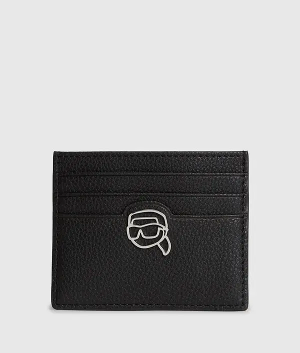 Karl Lagerfeld Ikon Pebble Cardholder - Black