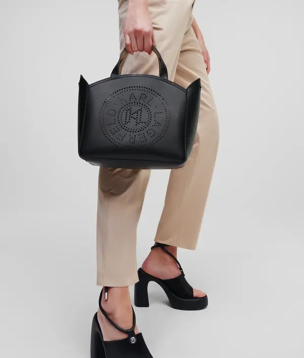 Karl Lagerfeld K/circle Perforated Small Tote Bag