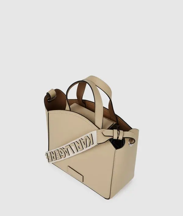Karl Lagerfeld K/circle Perforated Small Tote Bag - Safari