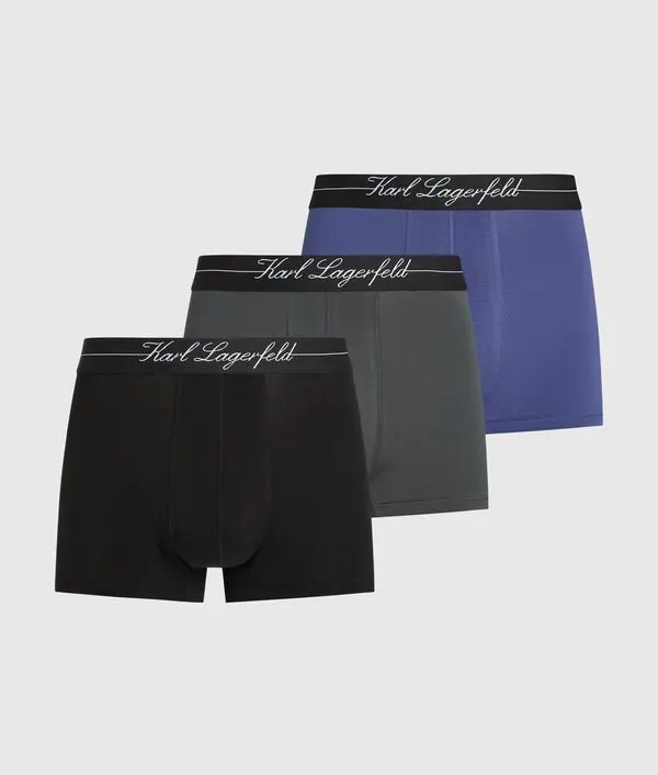 Karl Lagerfeld Hotel Karl Trunks – 3-pack - Black-dark Shadow-cobalt