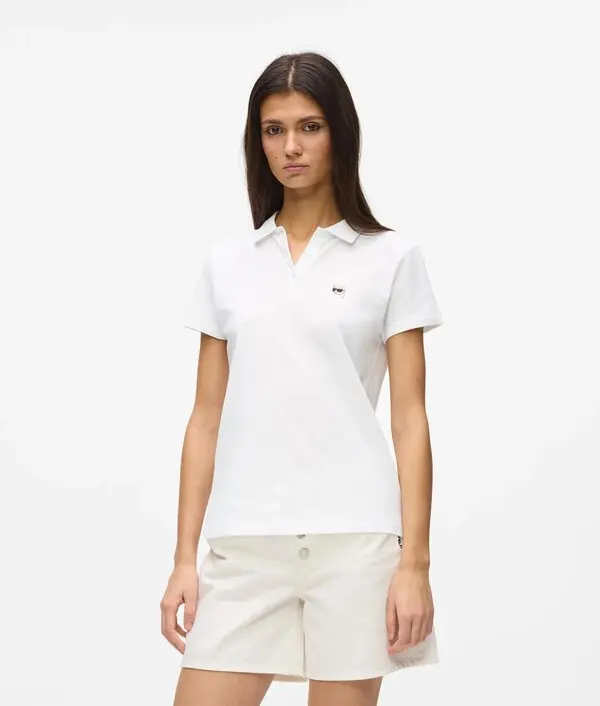 Karl Lagerfeld Ikon Pique Polo - White