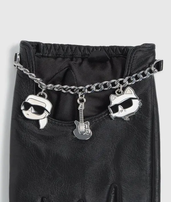 Karl Lagerfeld Ikon Charms Fingerless Gloves