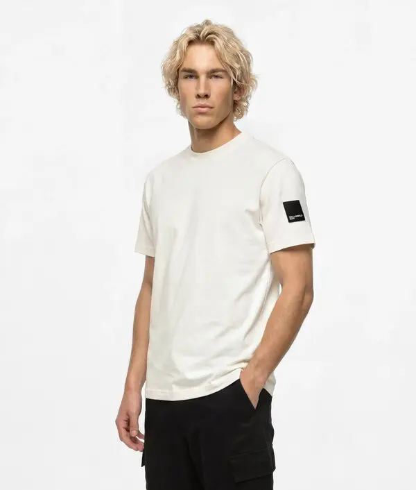 KL JEANS Patch Logo T-shirt - Egret