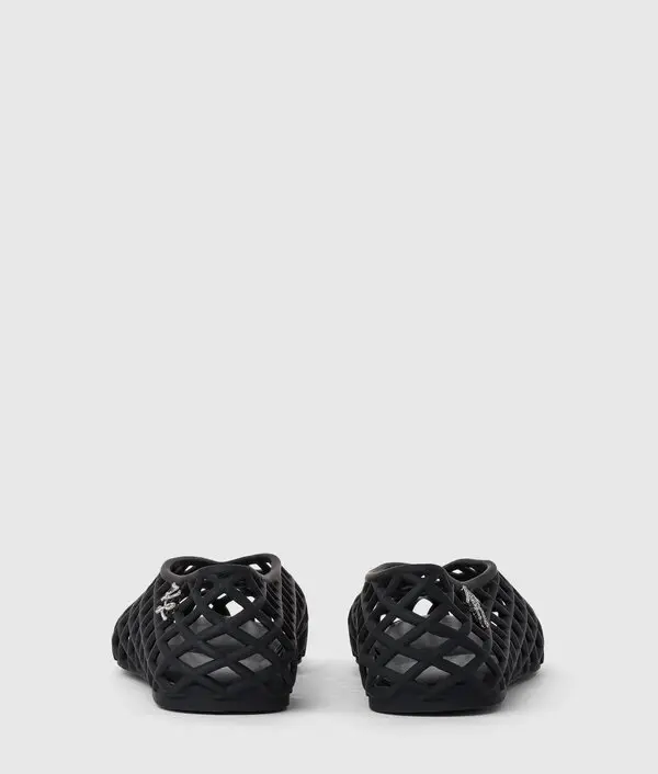 Karl Lagerfeld Matte Rubber Jelly Ballet Pumps
