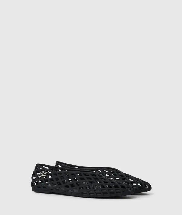Karl Lagerfeld Matte Rubber Jelly Ballet Pumps