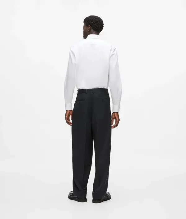 Karl Lagerfeld Tailored Virgin Wool Straight-leg Trousers