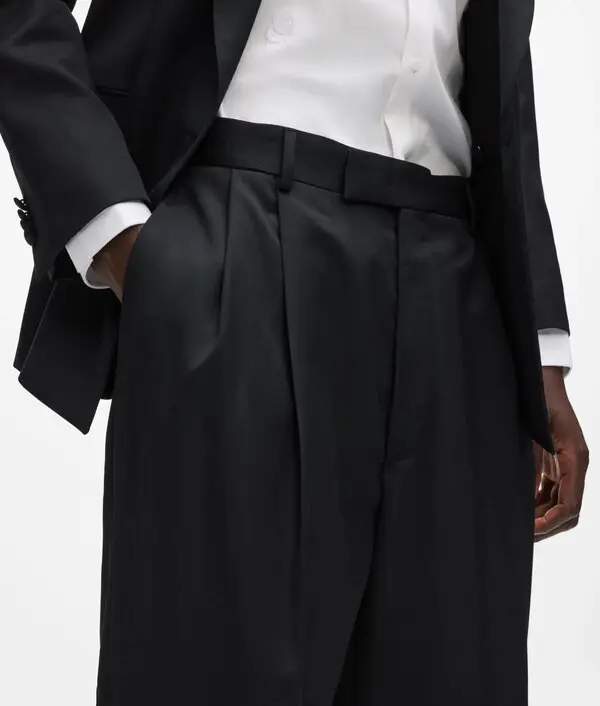 Karl Lagerfeld Tailored Virgin Wool Straight-leg Trousers